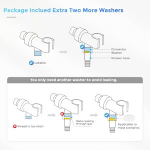 WTEETB Shower Hose Extra Long 100 Inches, 304 Stainless Steel Handheld Shower Head Hose Replacement, Flexible Hose Attachment, Toilet Hose for Bidet Sprayer 8.3 feet