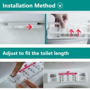 Gavilion Square Slow Close Toilet Seat, White PP Toilet Seat with Top Fixing Hinge, Quick Release Easy Cleaning, Rectangular Toilet Lid