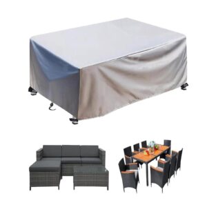 patio furniture cover waterproof/outdoor table cover waterproof 53x37x35in /lxwxh patio table cover outdoor furniture/ patio heavy duty outdoor furniture covers, wind patio sectional couch cover