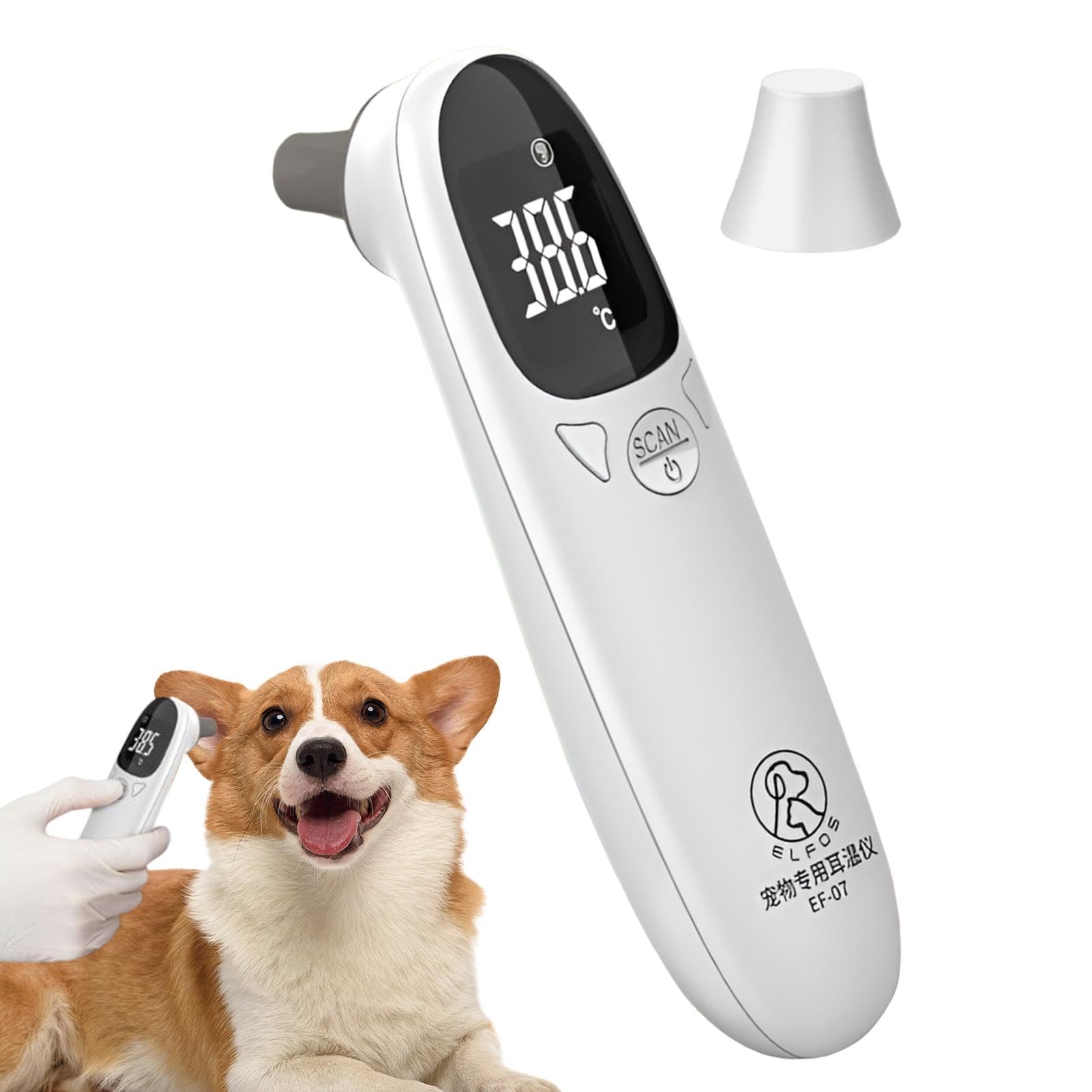 Animal Thermometers - Double Mode Design Veterinary Thermometers, Accurate Puppy Fever Detection Device | Flexible Temperature Options Pet Supplies for Dogs, Clear Led Display, for Cats, Cows