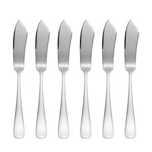 hampton forge skandia stark 6 piece butter knife set, 6 count, silver