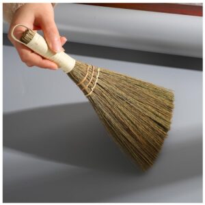 haohize whisk broom, dust brush household portable cleaning brush handheld brush hand broom manual straw small broom handmade dust floor cleaning sweeping broom soft hos