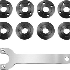 9Pcs Angle Grinder Nuts，1 Angle Grinder Wrench with 8 Angle Grinder Flange Nuts - Compatible with Dewalt, Bosch, Ryobi, Metabo Grinders