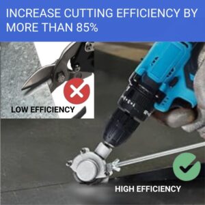 Tyimble Upgraded Sheet Metal Shear for Efficient 20-30 GA Flat Metal Cutting – Multi-Functional Electric Drill Attachment, Durable Design for DIY Projects & Professional Use.