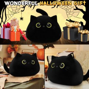 19'' Black Cat Plush- Giant Black Cat Stuffed Animal, Large Black Cat Plushie Kawaii Plushies with Star Eyes Cat Plush Pillow, Halloween Black Cat Decor Plush Toys Halloween Plush Gift for Kids