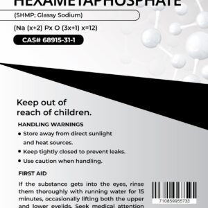 Yield RX Sodium Hexametaphosphate (SHMP; Glassy Sodium) (Na(x+2) PxO(3X+1) x=12) - Chemical (3lb)