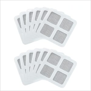 50 pack,4" x 4" disposable shower drain cover hair catcher, square shower drain mesh sticker,disposable floor drain sticker suitable for bathroom/laundry/bathtub/kitchen/sink/(50 pcs)