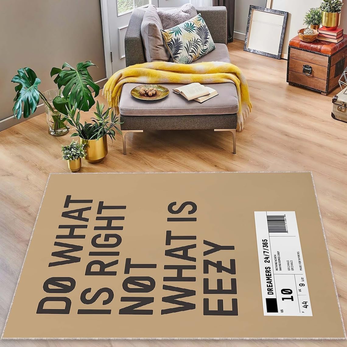 Do What is Right Not Whats Eezy, Trending Now, Hype Rug, Pop Culture Rug, Street Fashion, Streetwear, Hit Rug, Hit Shoes Mat, Sneakers Rug