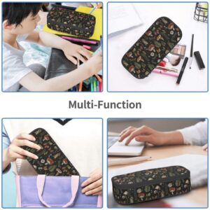 GVGOAGL Vintage Mushroom Witchcraft Pencil Case Organizer Big Capacity Pencil Pouch Stationery With Zipper School Supplies Pencil Bag For Girls Boys Office