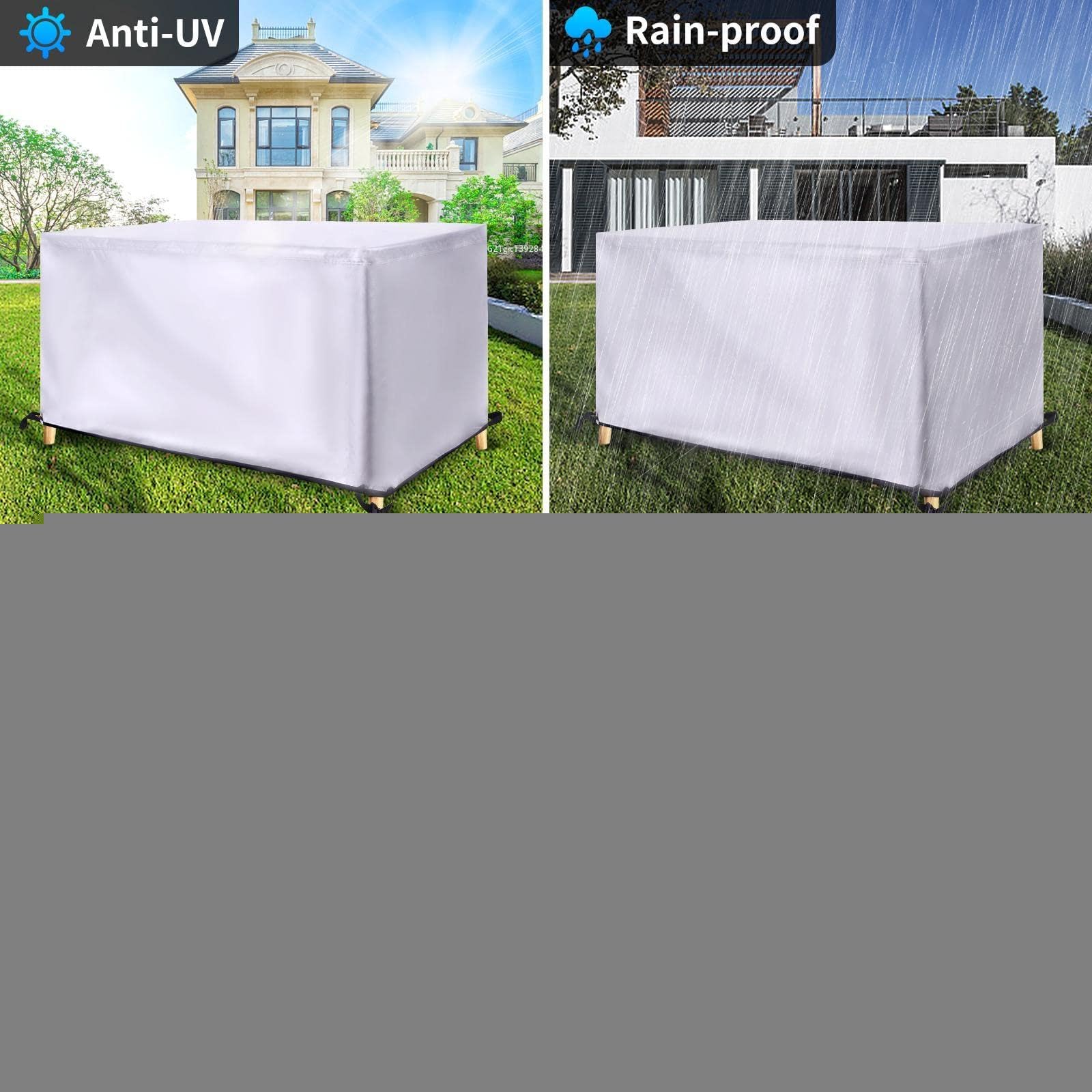 Patio Furniture Cover Waterproof/Outdoor Table Cover Waterproof 53x37x35in /LxWxH Patio Table Cover Outdoor Furniture/ Patio Heavy Duty Outdoor Furniture Covers, Wind Patio Sectional Couch Cover