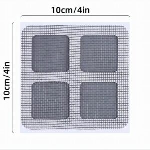 50 Pack,4" X 4" Disposable Shower Drain Cover Hair Catcher, Square Shower Drain Mesh Sticker,Disposable Floor Drain Sticker Suitable for Bathroom/Laundry/Bathtub/Kitchen/Sink/(50 PCS)