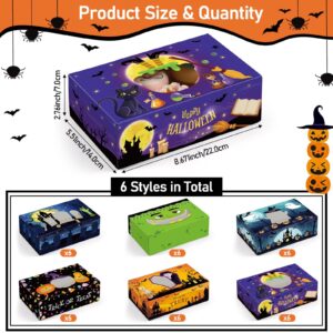 Pasimy 36 Pcs Halloween Cookie Boxes with Window 8.7 x 5.5 x 2.8 Inch Halloween Treat Boxes Bulk Trick or Treat Cupcake Candy Dessert Containers for Halloween Bakery Pastry Packaging Supplies