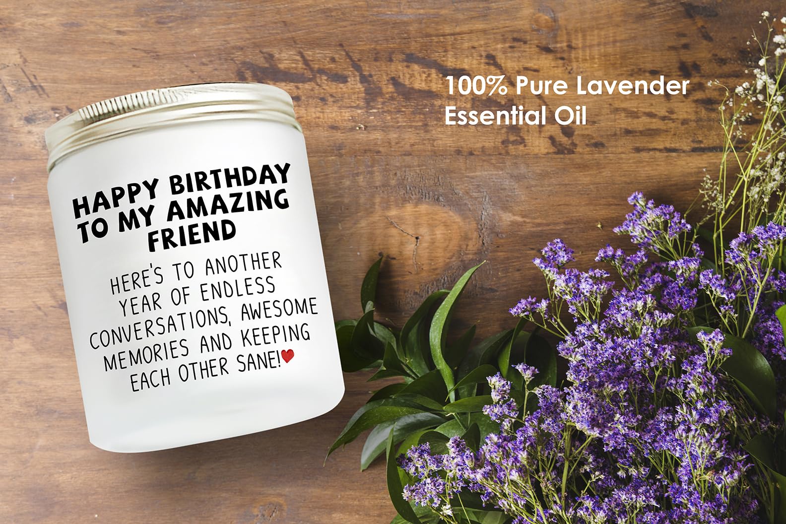 POTENTIA Birthday Gift for Women Happy Birthday Candle Birthday Gift Ideas for Her and Him Best Friend Female Girl Coworker Bestie Men BFF Gift 9Oz Lavender Scented Candle with Gift Ready Premium Box