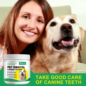 Generic Plaque Removal Natural Dental Powder, Dog Breath Freshener Powder with Probiotics for Tartar & Bad Breath, Teeth Cleaning Made Easy-Formulated for Small, Medium, Large Dogs, green