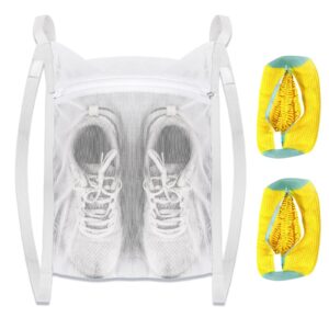 shoe washing bag & dryer bag for washing machine, laundry shoe bag for washer and dryer, sneaker wash & dry net bag for sneaker, laundry mesh bags for sneaker gym shoes and all shoe types and sizes