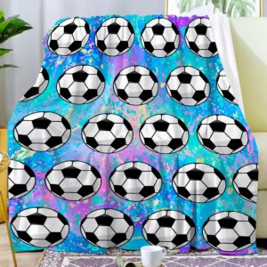 Soccer Blanket Gifts for Girls Ultra Soft Flannel Merch Soccer Throw Blanket for Soccer Lovers Players Team Soccer Gifts Stuff 50"x40"