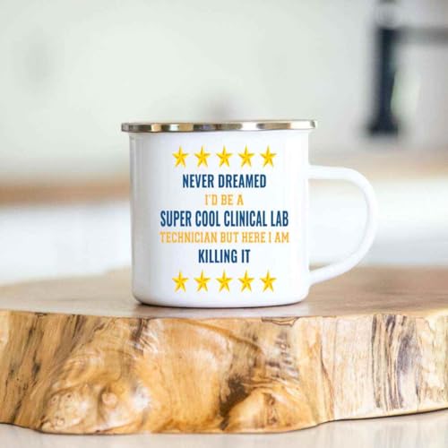 Gift Design Idea Clinical Laboratory Technician Gift for Medical Professionals 12 Oz White Stainless Steel Camping Mug