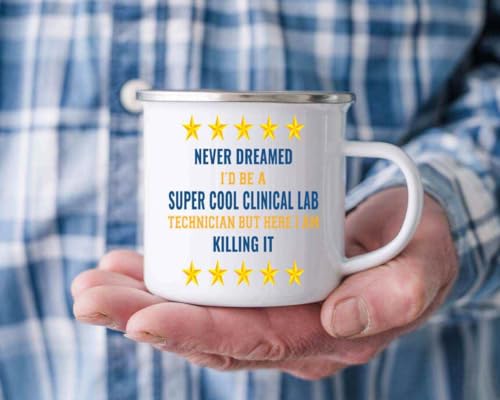 Gift Design Idea Clinical Laboratory Technician Gift for Medical Professionals 12 Oz White Stainless Steel Camping Mug