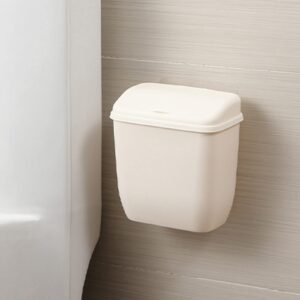 IWOMA Wall Mounted Trash Can with Removable Lid Waste Paper Storage Bedroom Bathroom Office Garbage