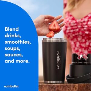 nutribullet Flip Portable Blender with Insulated Cup, Black, NBPB50350AK