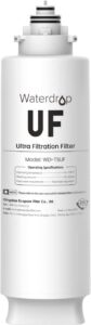 waterdrop tsuf ultra-filtration under sink water filter, replacement for waterdrop tsu-w 3-stage ultra-filtration under sink water filter system, 0.01 micron, 4000 gallons high capacity, 1 pack