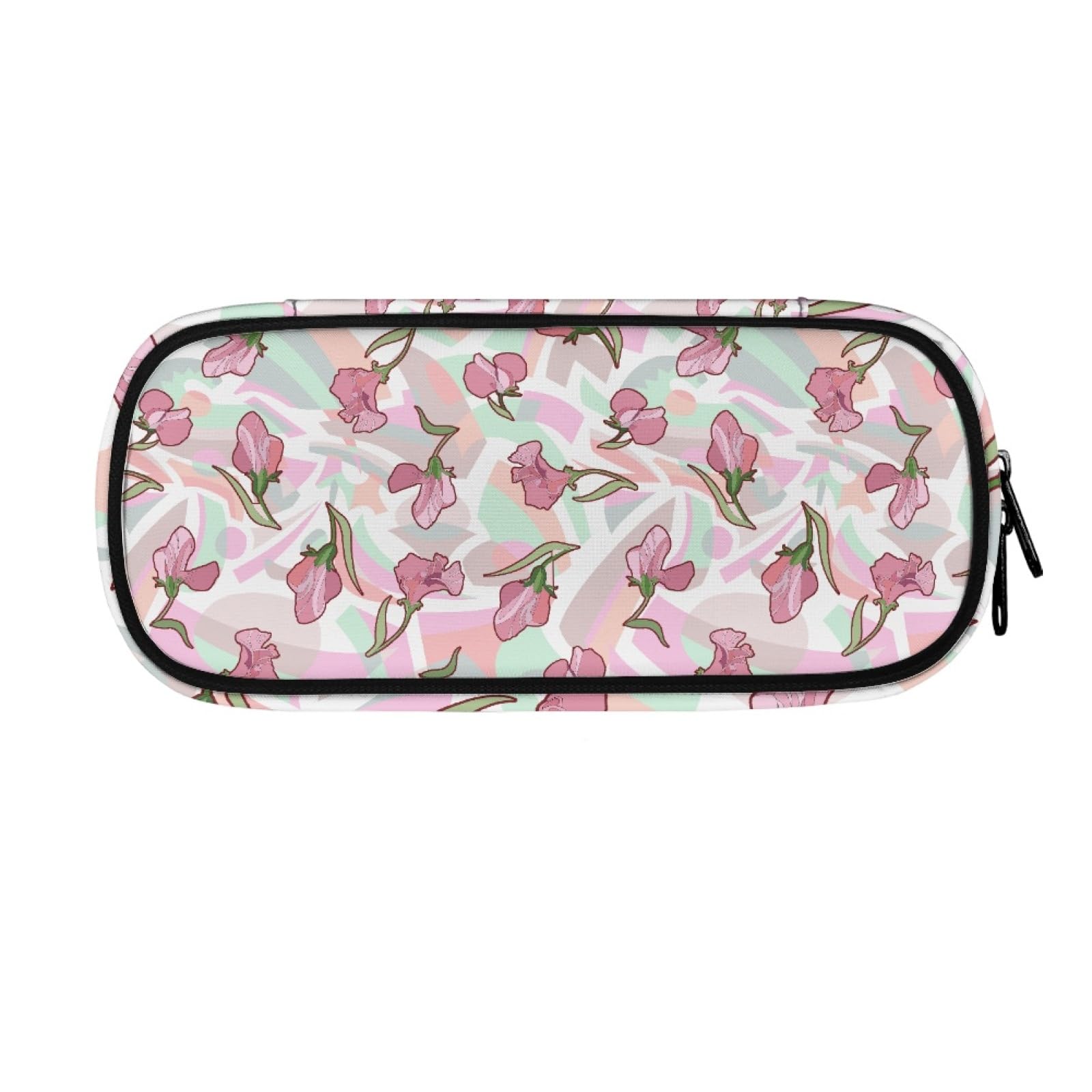 PAIOFNHU Cute Pencil Case Flower Aesthetic Pen Pouch Large Pencil Bag with Zipper School Supplies for Teen and Adult Girls