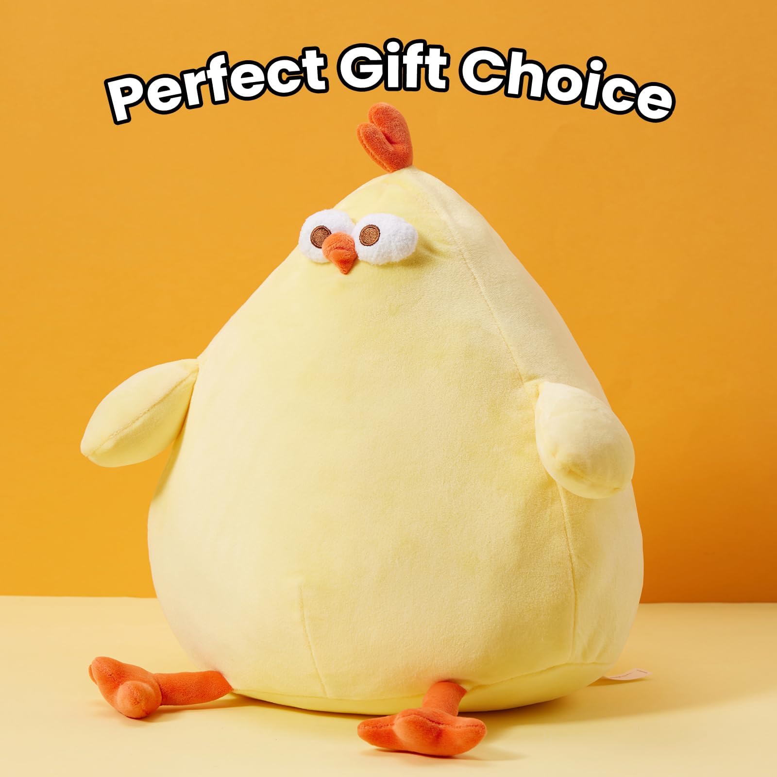 MINISO 12.2" Dundun Series Chubby Chicken Plush Toy Stuffed Animals Soft and Adorable Throw Pillow Doll Toy for Boys Girls