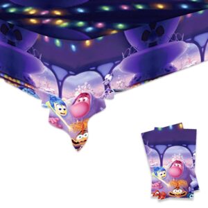 omto 2packs inside out tablecloth disposable tablecover birthday party supplies and decorations for kid boy baby shower rectangle tables 70"x42"