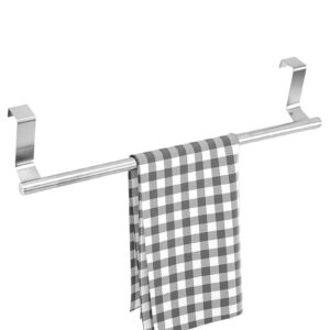 Towel Hanger for Door - Over the Door Hook Rack for Bathroom or Kitchen | Stainless Steel Towel Holder, Space Saving Organizer, Stainless Steel Household Towel Rack, Rustproof No Drilling Towel Hanger