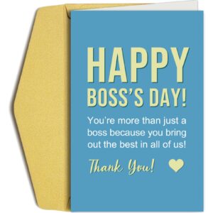 oamiolek boss's day appreciation card, boss thank you card, happy boss's day card for boss leader, bring out the best in all of us