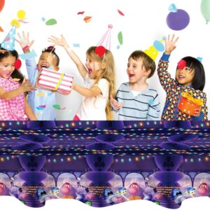 Omto 2Packs Inside Out Tablecloth Disposable Tablecover Birthday Party Supplies and Decorations for Kid Boy Baby Shower Rectangle Tables 70"X42"