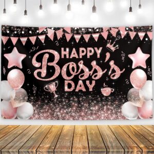 boss day decorations happy boss day backdrop boss's day banner boss lady decor happy boss day decoration for office