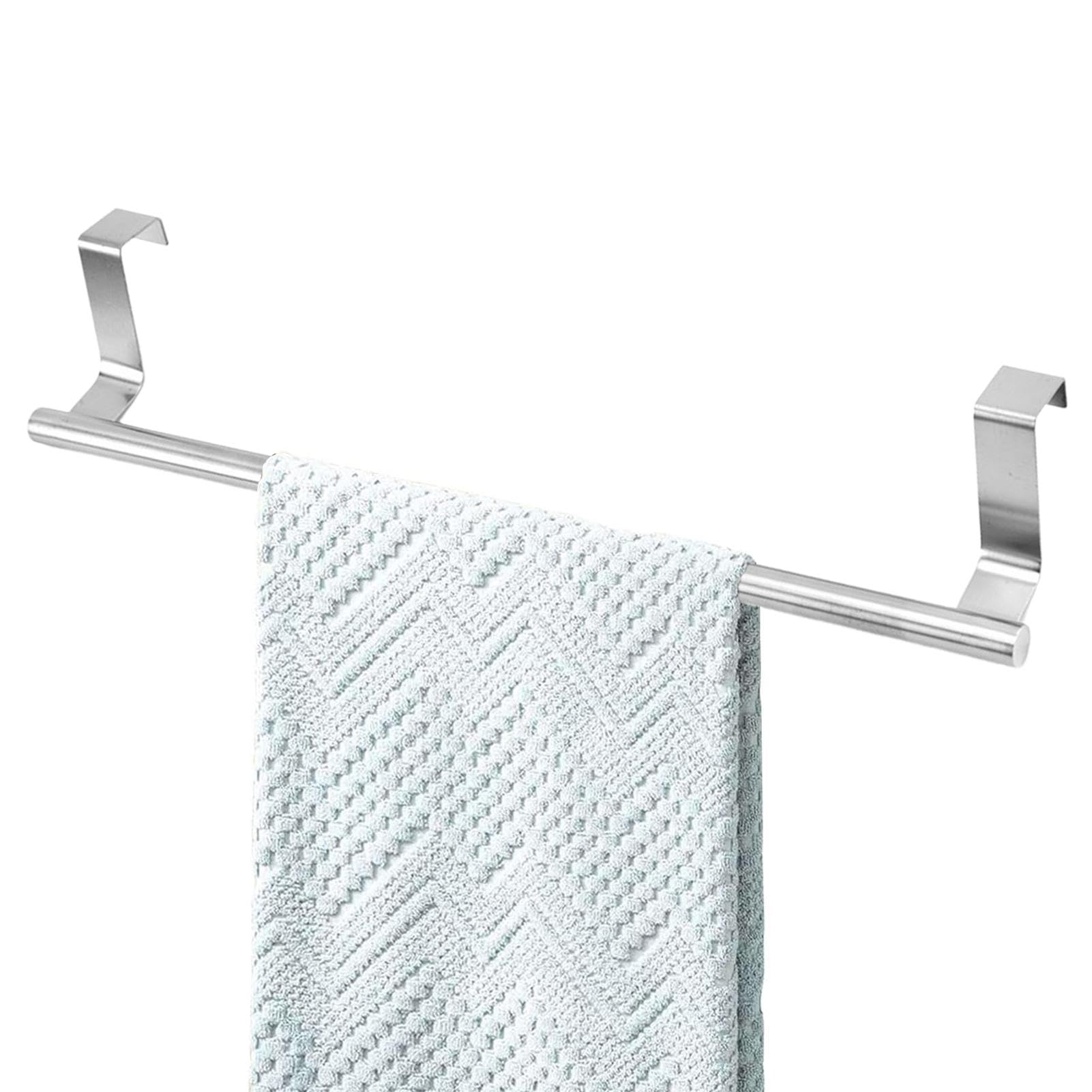 Towel Hanger for Door - Over the Door Hook Rack for Bathroom or Kitchen | Stainless Steel Towel Holder, Space Saving Organizer, Stainless Steel Household Towel Rack, Rustproof No Drilling Towel Hanger