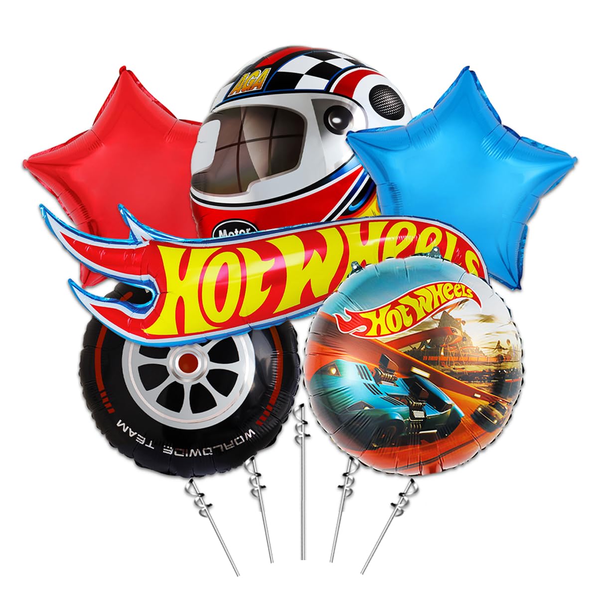 Hot CAR Balloons, Hot Party Supplies, Hot Birthday Decorations, Cars Racer Balloons for Boys and Girls