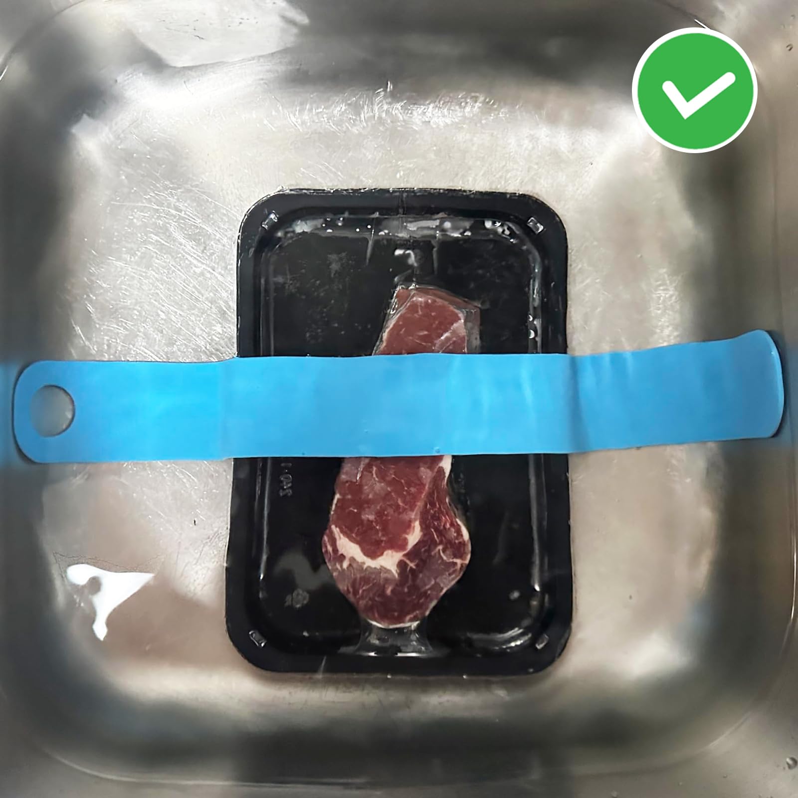 Generic Thaw Belt - Thaws frozen meat Faster & 100% Safer - Thaws in minutes instead of hours, Blue, 17 inches.