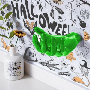 halloween hand wall hook hand hooks for wall funky wall hooks unique wall hooks cute 3d plastic hand-shaped adhesive hook decorate can be used to hand lightweight items key/scarves/soap, green