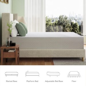 Twin XL Mattress in a Box, 10 inch Mattresses Made in USA for Kids Bed Single Size Daybed Individual Bunk, Green Tea Memory Foam Mattress for Cool Sleep & Pressure Relief, Medium Firm