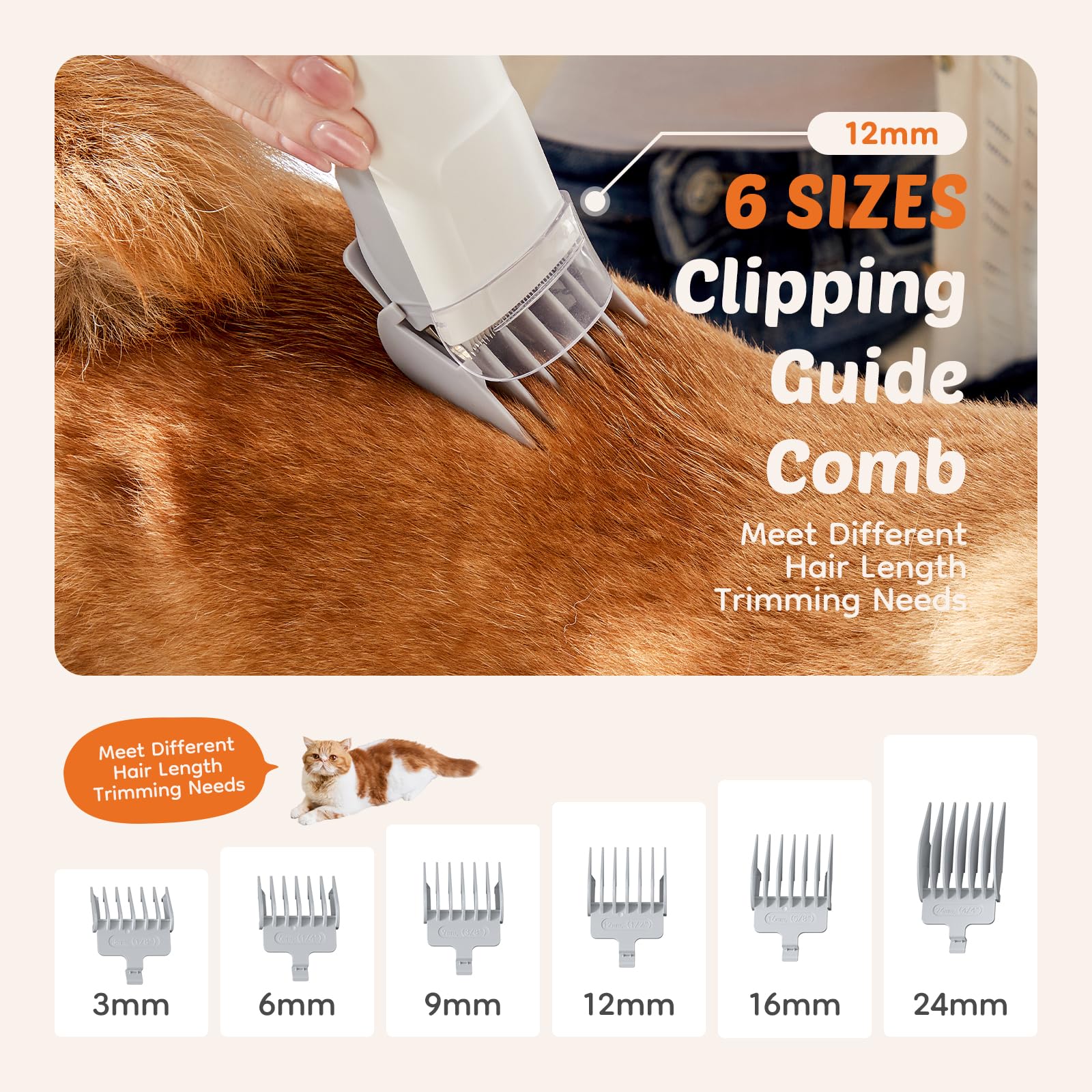 Sweetcrispy Professional Pet Grooming Vacuum Kit with Cordless Low Noise Dog Clippers, 2.5L Cup, 3 Suction Modes, and 5 Groomer Tools for Cats, Dogs and Other Animals Hair Trimmer