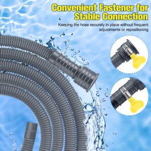 Saillong Patent Pending Dehumidifier Drain Hose, Flexible Universal Drain Hose with Cuttable Rubber Adapter and Connect Clamp, Hose Replacement for Dehumidifiers, Air Conditioners(13 Feet)