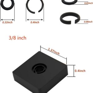 (10+10Sets) 1/2” and 3/8" Impact Retaining Ring Clip Friction Ring with O-Ring for Milwaukee Electric/Pneumatic Type Impact Wrench, Retainer Ring Anvil Install Tool Included