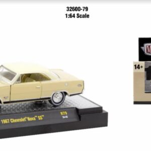 M2 Machines Detroit Muscle 1/64 Scale Diecast 32600-79 1967 Chevy Nova SS R79 24-42