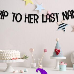 Rip To Her Last Name Banner,Rip Single Life Decor,Fun Bach Bride Or Die Wedding Engagement,Halloween Emo Bridal Shower Engagement Wedding Party Supplies Black