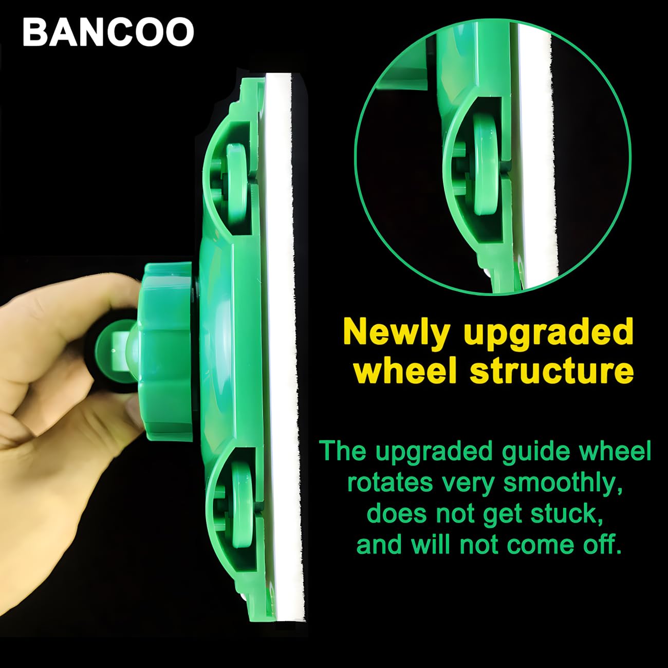 BANCOO Paint Edge Trimmer Plus Two Replace Pads | Corner Walls & Ceilings Pad Painter | Edge Painting Tool with Pad Refills | Paint Edger for Wall Painting | Paint Pad Applicator（Green）