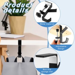 Desk Handbag Hanger, Desk Mount Bag Holder, Adjustable Arm Clamp Backpack Hook, Saving Space Reducing Clutter for Desk Table Under Cabinet(Size:1pc)