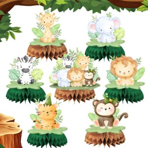 jamonxi jungle theme baby shower decorations gender neutra for boy girl, green honeycomb centerpiece table decorations safari kids birthday party supplies for classroom bedroom