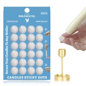 candle sticky dots - white wax candle adhesive dots - unscented cire adhesive for secure candle placement - easy clean and traceless adhesive for diy projects - pack of 24