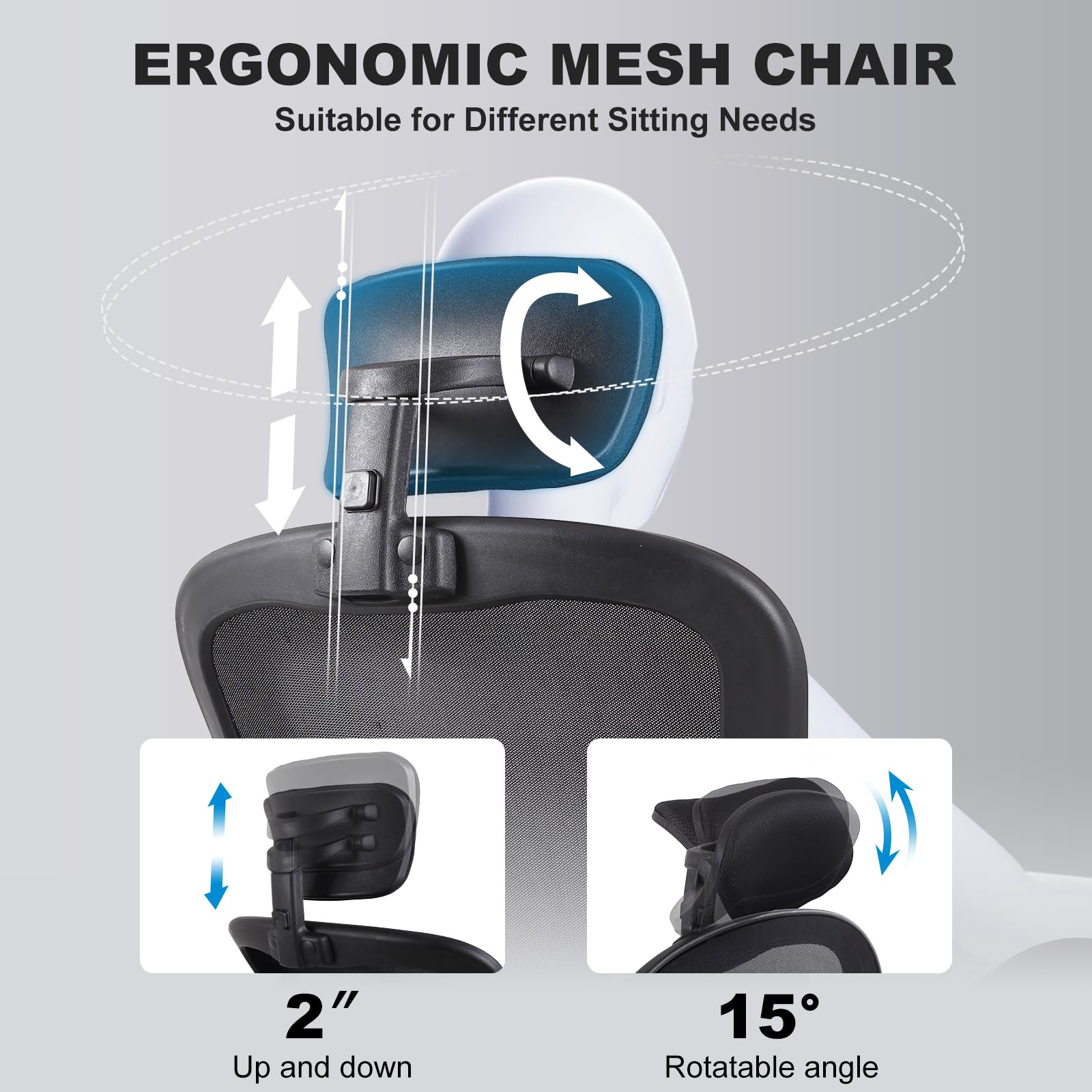 10 Pack Ergonomic Office Desk Chair- Mesh Home Office Desk Chairs with Lumbar Support & 3D Adjustable Armrests (10 Pack)