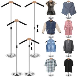 youdaju 3 pack adjustable t-shirt display stand,20-28" height shirt display shoulder stand shirt rack steaming clothes holder sturdy clothing rack for retail vendor t shirt display stand for shops