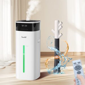 lacidoll humidifier large room 5.3gal/20l - cool and warm mist humidifiers for home 3000 sq ft, air humidifiers for bedroom with diffuser&extended tube, whole house humidifiers for nursery baby plants