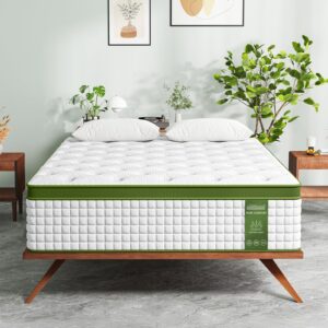 BedStory Queen Mattress, 12 Inch Hybrid Mattress Queen Size in a Box with Gel Memory Foam and Pocket Springs, Medium Firm Mattress, Pressure Relief & Motion Isolation, CertiPUR-Us Certified, No Odor